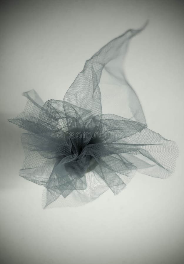 Gray Veil on a White Background Stock Image - Image of blue, material ...