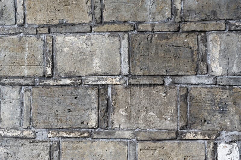 Rustic Block Wall with Fading White Paint Stock Photo - Image of brick ...