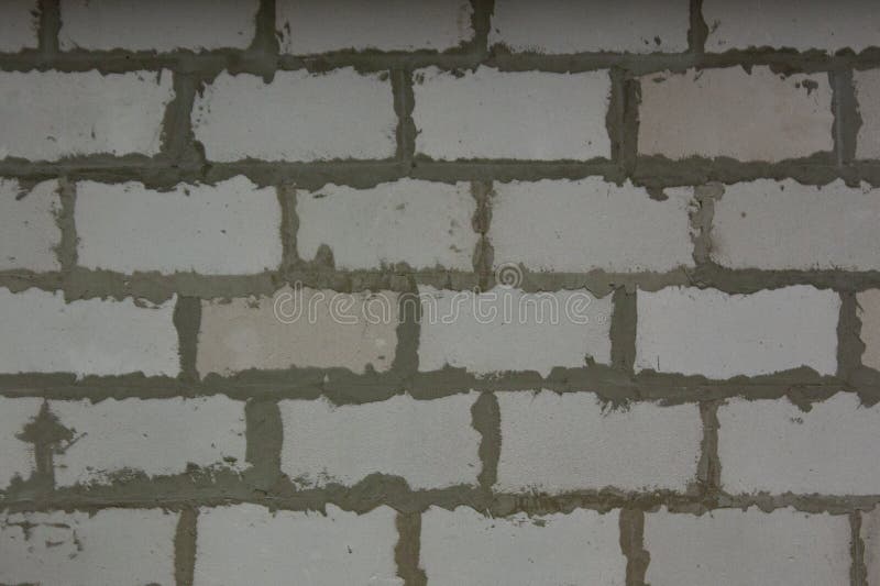 A Gray Wall of Brick Blocks. Brick Texture Made of Rectangular Gray ...