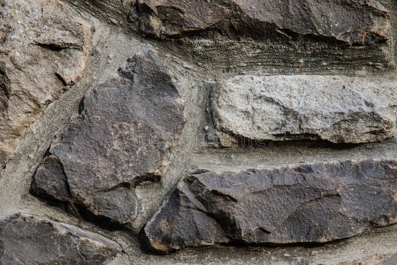 Gray Natural Stone Pattern on the Wall Stock Image - Image of natural ...
