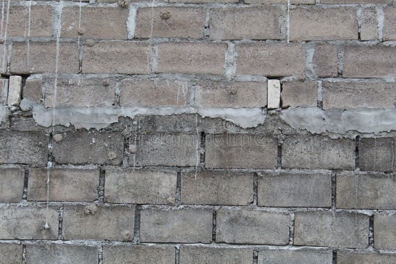Gray Wall Pattern Made of Concrete Brick Stock Photo - Image of ...