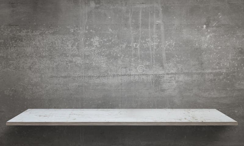 Gray Wall Texture in Background. White Table with Free Space Stock ...