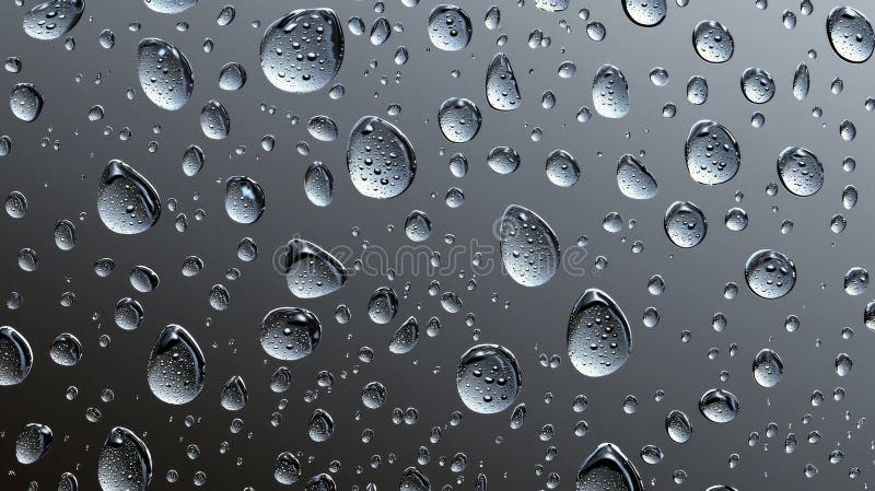 Gray Water Drops on Car Paint Glass Waterfall Effect Stock Image ...
