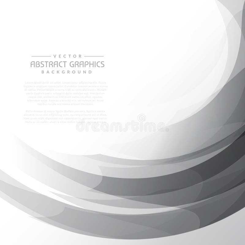 Gray Wavy Abstract Background Stock Vector - Illustration of vector ...