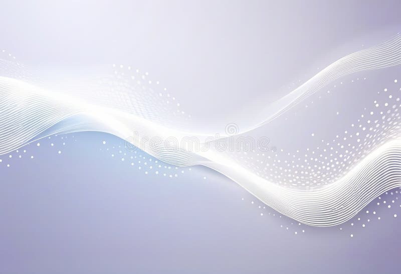 Gray and White Abstract Background with Flowing Particles. Digital ...