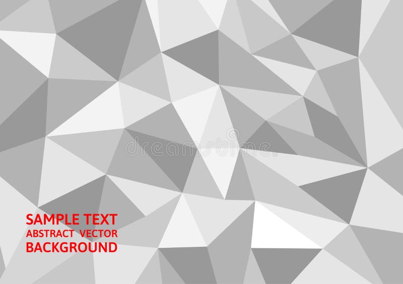 Gray and White Color Polygon Abstract Background, Vector Illustration ...