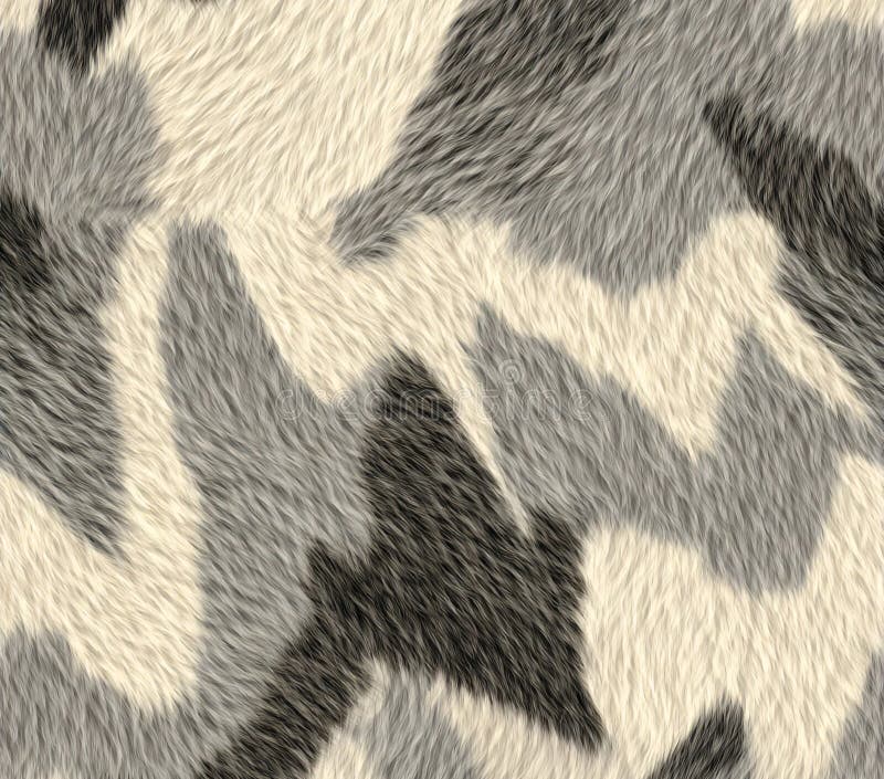 Gray and White Fur Camo Texture Seamless Pattern Background Stock ...