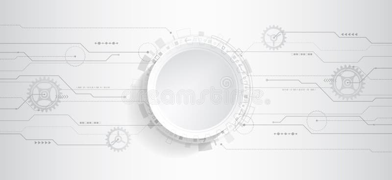 Gray and White Futuristic Background. Vector Illustration Template ...