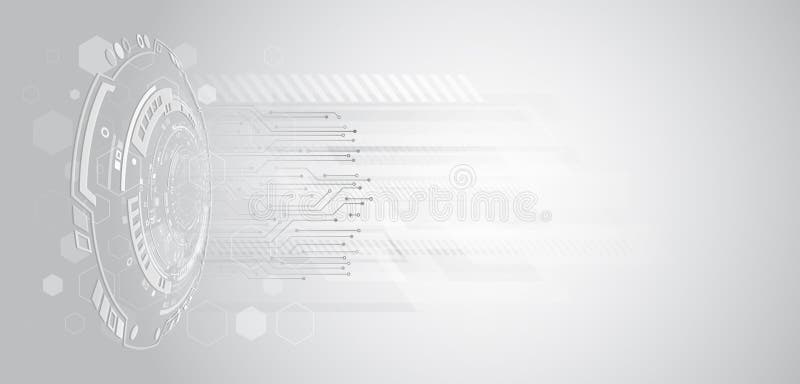 Gray and White Futuristic Background. Vector Illustration Template ...
