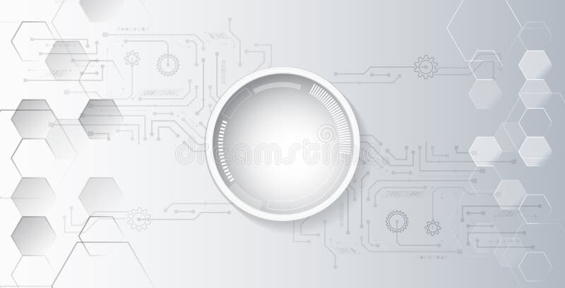 Gray and White Futuristic Background. Vector Illustration Template. Abstract Innovation ...