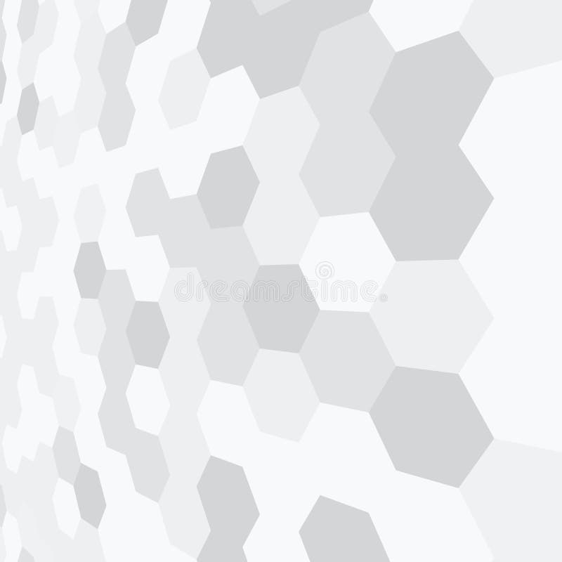 Gray and White Geometric Pattern, Simple Hexagonal Texture Stock Vector ...