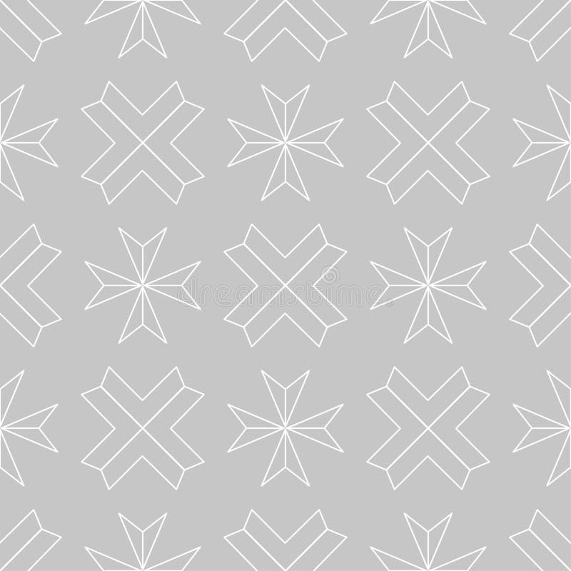 Gray and White Geometric Print. Seamless Pattern Stock Vector ...