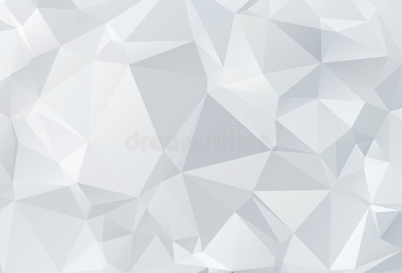 Gray White Geometric Rumpled Triangular Low Poly Origami Style Gradient Illustration Graphic ...
