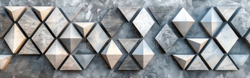 Gray and White Geometric Triangle Mosaic Texture - Seamless Pattern for ...
