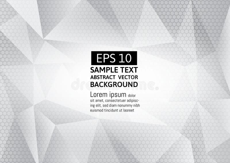 Gray and White Polygon Abstract Background, Vector Illustration with ...