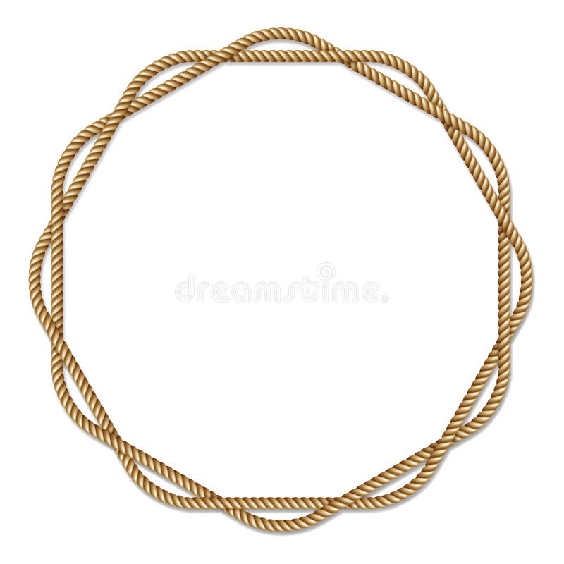 Gray White Rope, Heart Shaped Border, Vector Frame Stock Vector ...