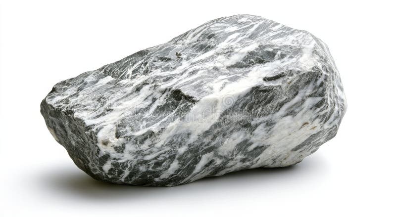 Gray and White Speckled Rock on White Background Stock Illustration ...
