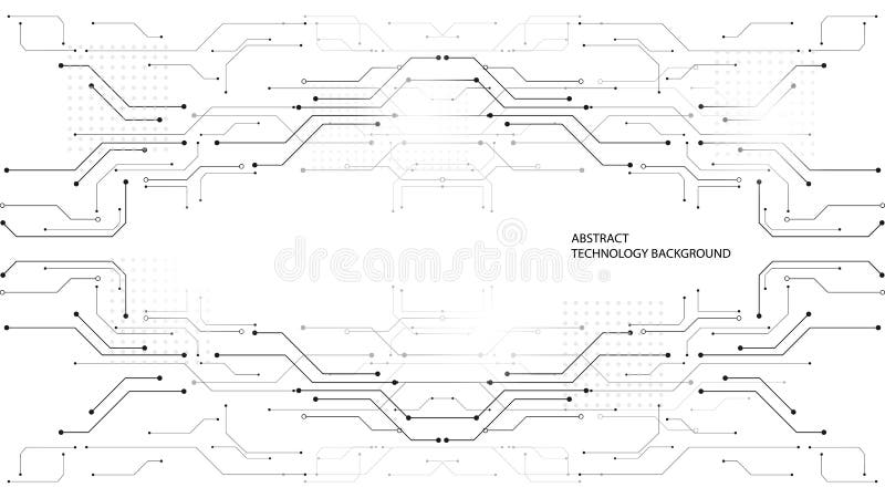 Gray and White Technology Background Image Line Design for ...