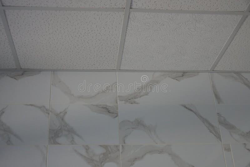 Gray White Texture from Tiles on the Wall and Ceiling Stock Photo ...