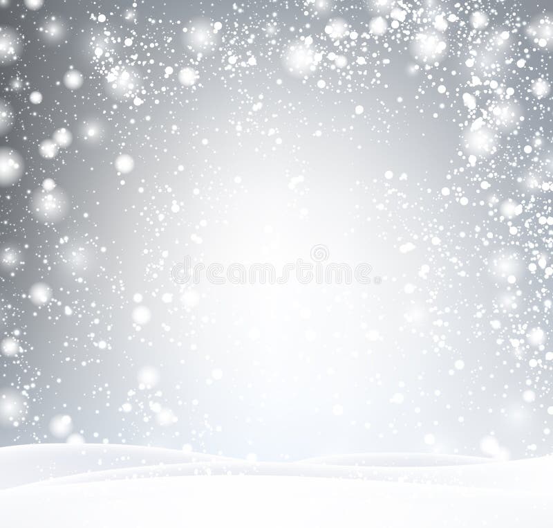 Gray Winter Background with Snow. Stock Illustration - Illustration of ...