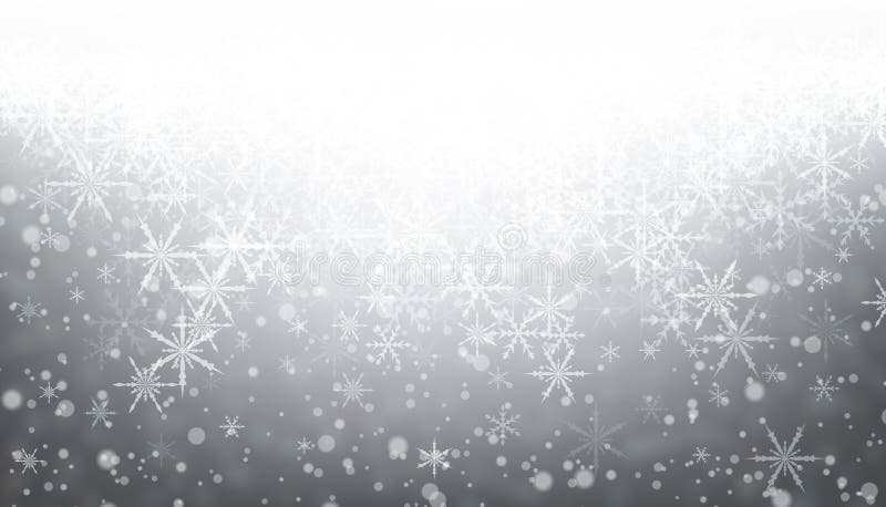 Gray Winter Background with Snowflakes. Stock Illustration ...