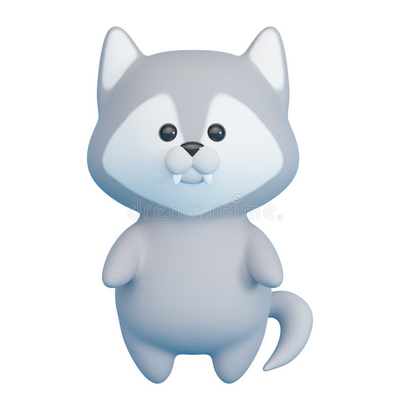 Little Cute Gray Wolf Stock Illustrations – 217 Little Cute Gray Wolf ...