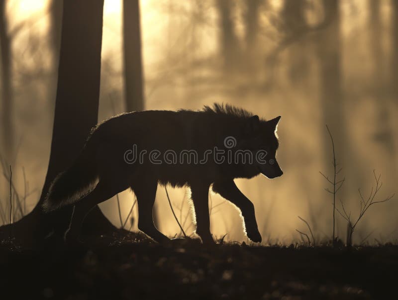 Gray Wolf in Motion stock photo. Image of essence, movement - 309725664