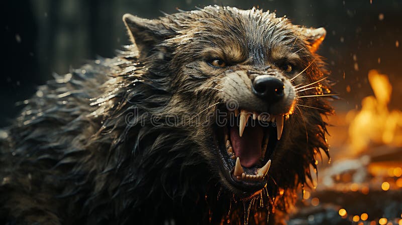 Scary Gray Wolf Stock Illustrations – 497 Scary Gray Wolf Stock ...