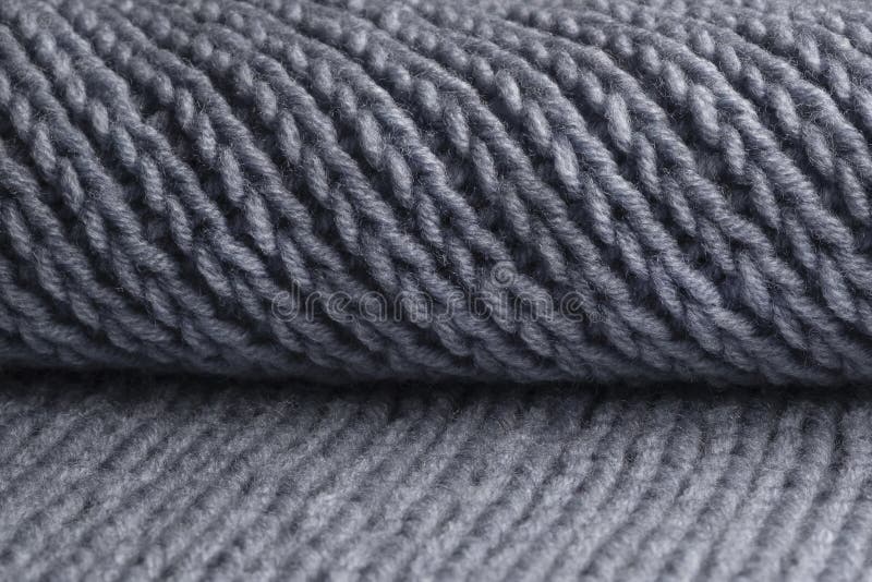 Gray Woolen Knitted Sweater. Close Up View of the Texture, Macro Stock ...