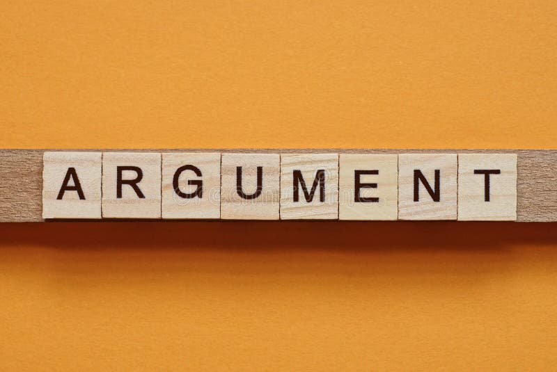 Word argument on toy cubes stock image. Image of blocks - 93949679