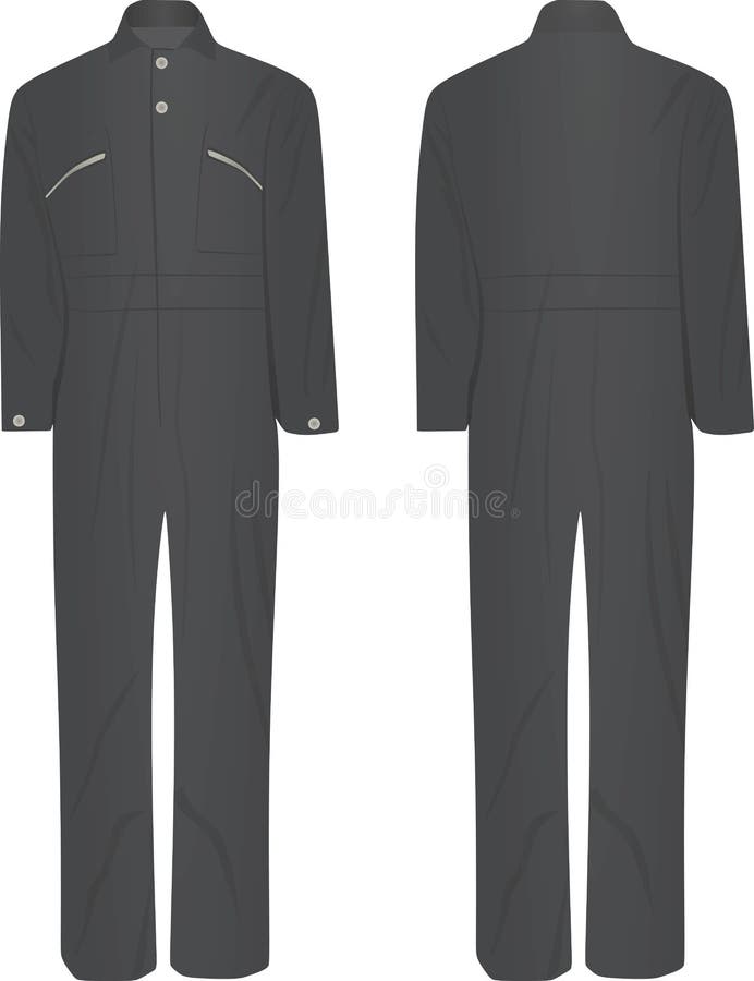 Gray working uniform stock vector. Illustration of male - 108021935