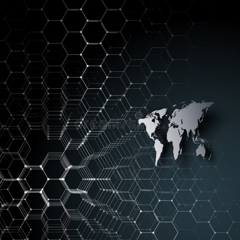 Hexagonal World Map Stock Illustrations – 977 Hexagonal World Map Stock ...