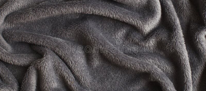 Gray Wrinkled Plush Fabric Background Texture, Soft Material Pattern ...