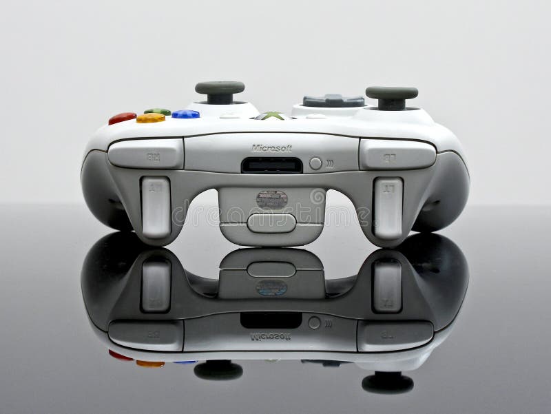 Gray Xbox 360 Game Controller Stock Photo - Image of technology ...
