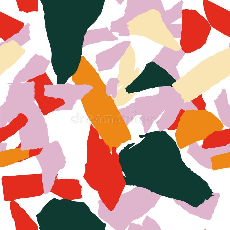 Gray and Yellow and Red Terrazzo Wall Vector Stock Vector ...