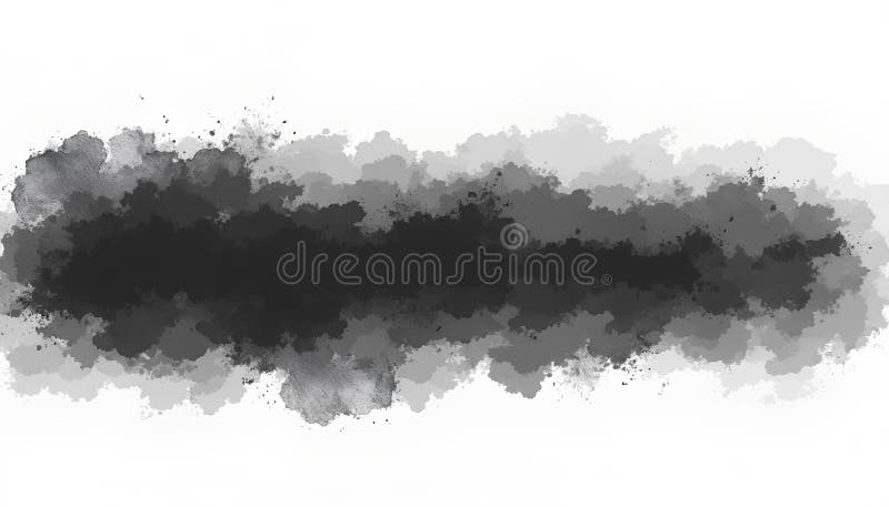 Grayscale Abstract Artwork Features a Band of Overlapping Blo Stock ...