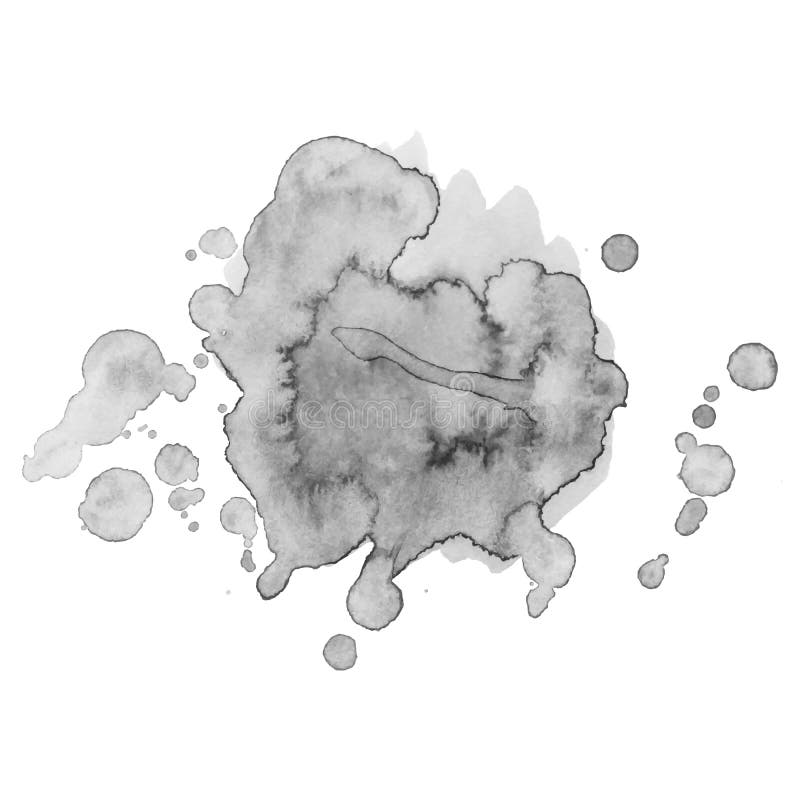 Grayscale Abstract Watercolor Background For Your Design Stock ...