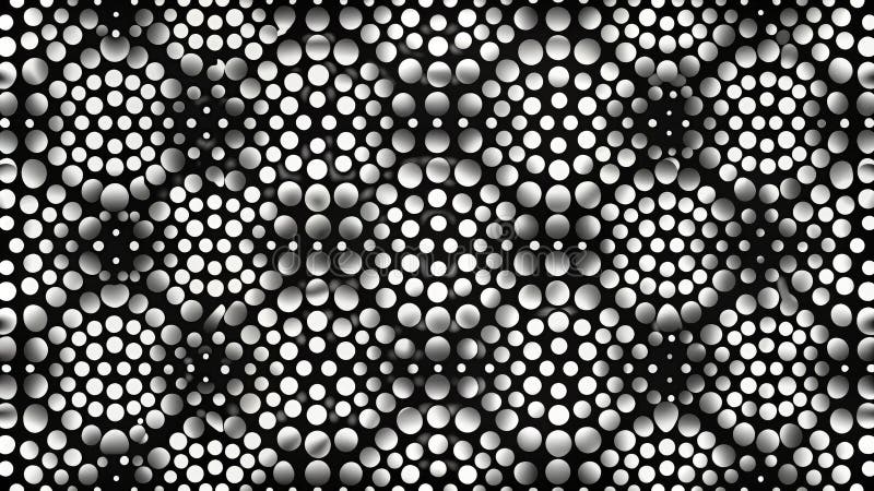 Grayscale Circular Pattern Abstract Dotted Design Stock Illustration ...