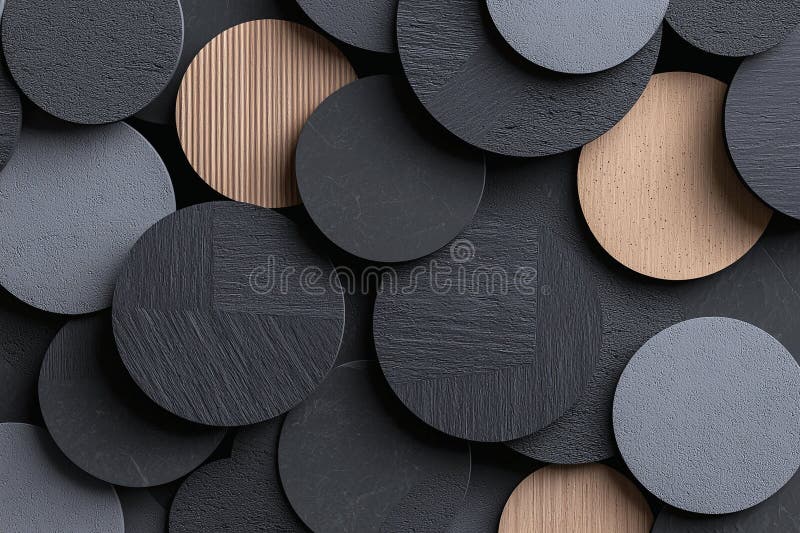 Grayscale Circular Patterns with Subtle 3D Effects, Embodying a Modern ...