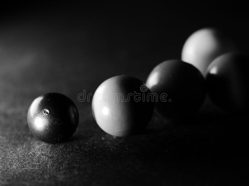 Grayscale Closeup Shot of Small Balls Stock Photo - Image of game ...