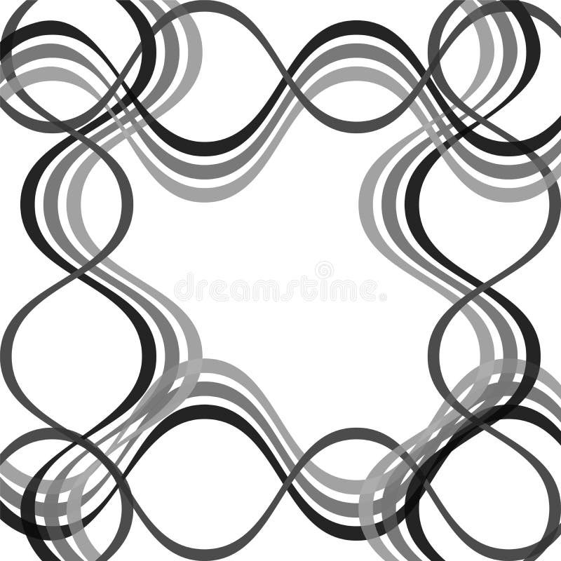 Grayscale Curly Cross White Background Stock Vector - Illustration of ...