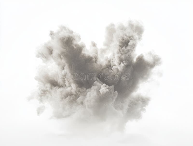 Grayscale Dust Explosion Against White Background Stock Illustration ...