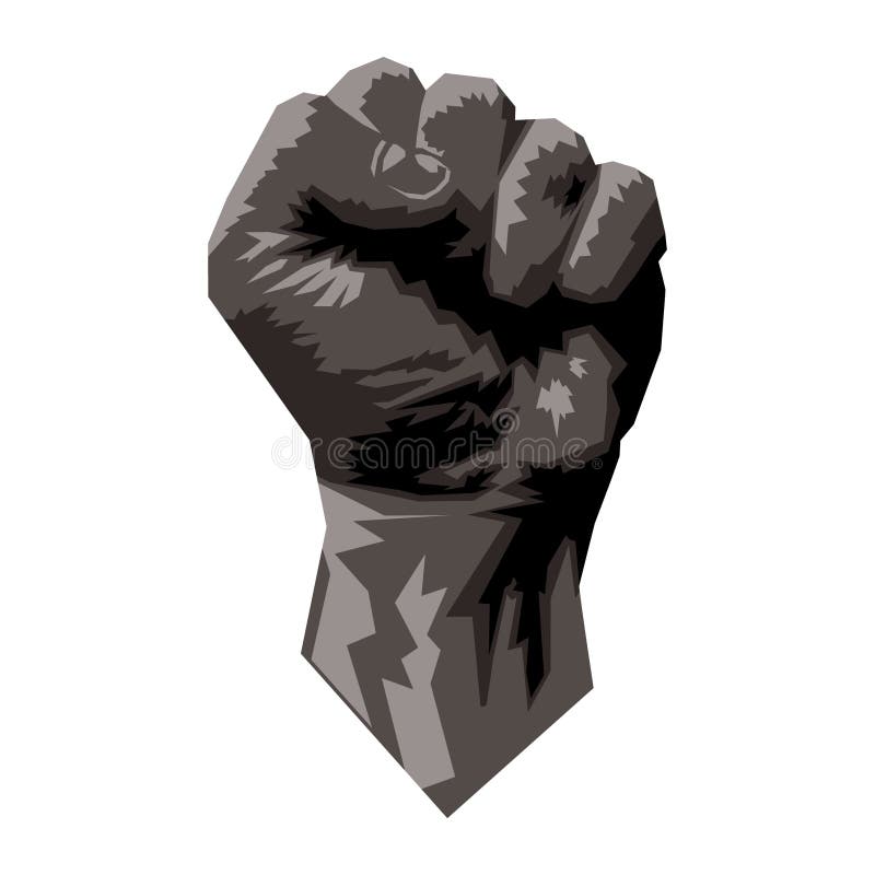 Stilisiertes Symbol Der Faust Vektor Abbildung - Illustration von ...