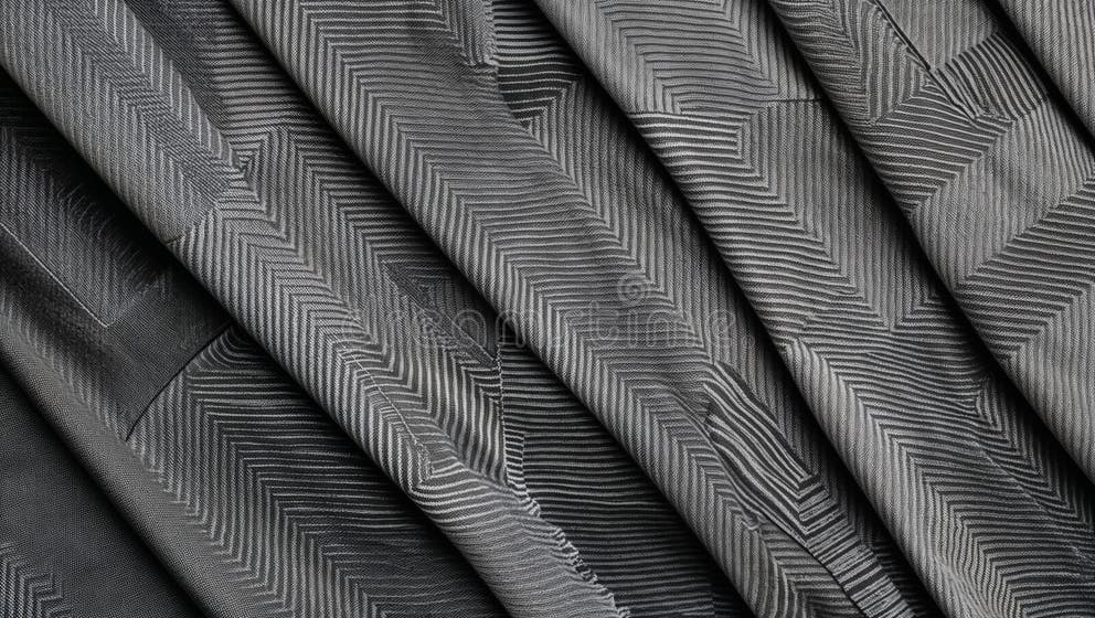 Grayscale Herringbone Pattern with Shadowed Seams and Subtle Fabric ...