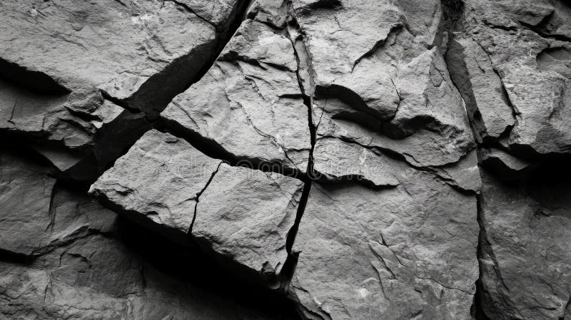 A Grayscale Image of Fractured Rock Texture Stock Illustration ...