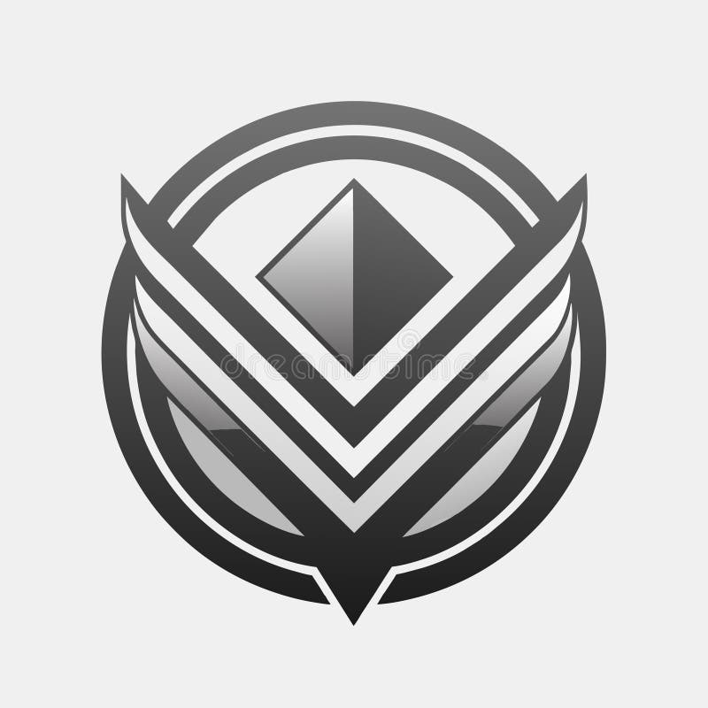 A Grayscale Logo with a Subtle Shimmer, Featuring a Star within a ...