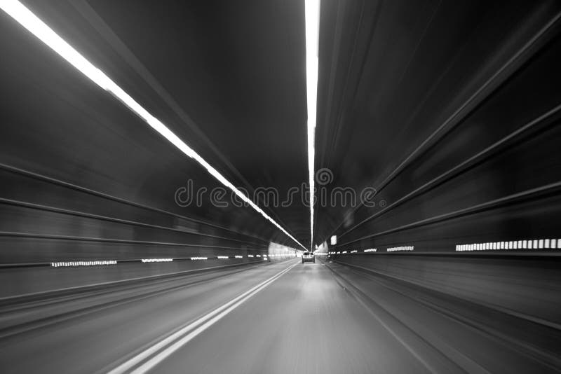 Grayscale Long Exposure of a Street Lights Stock Photo - Image of black ...