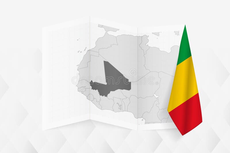 Malian Flag Heart-shaped Map Pointer Layout. Vector Illustration. Stock ...