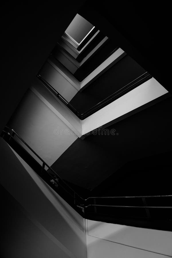 Grayscale of Modern Building Walls with Beautiful Design Stock Image ...