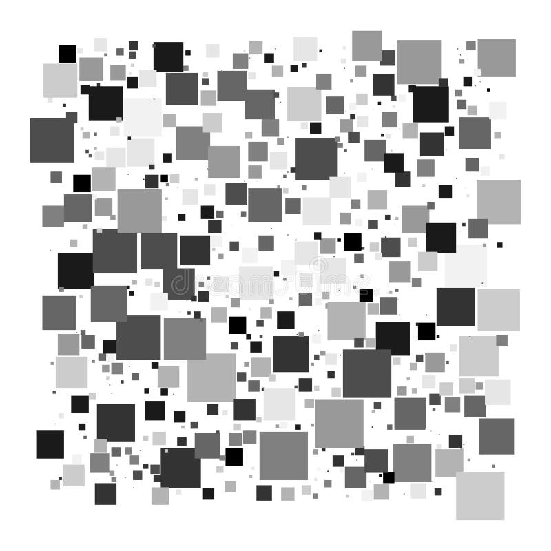Grayscale Random Squares, Checkered Pattern Stock Vector - Illustration ...